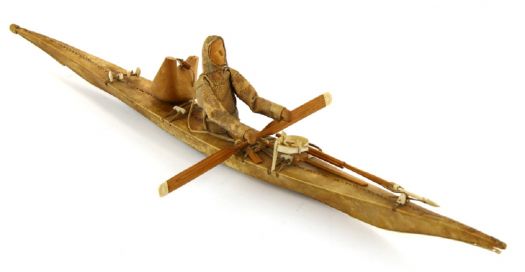 Solve Inuit Kayak [Umiak] Sculpture - Rawhide, Wood, Bone jigsaw puzzle ...