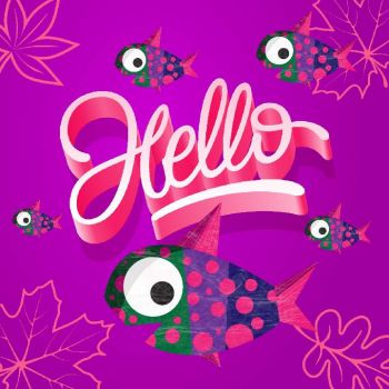 Solve Hello Fish jigsaw puzzle online with 64 pieces