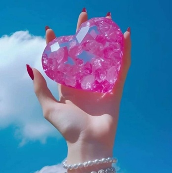 Solve Barbie's crystal heart! jigsaw puzzle online with 25 pieces