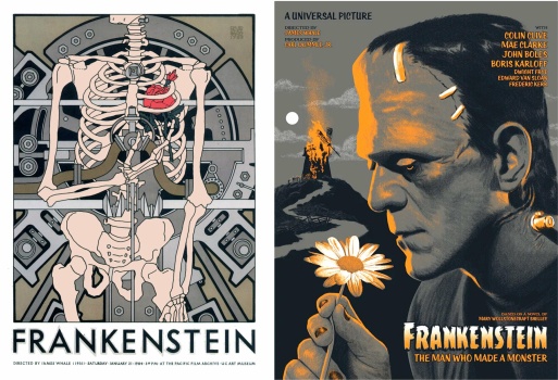Solve Frankenstein-1984 and alt poster ~ 1931 jigsaw puzzle online with ...