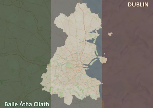 Solve Léarscáil: Baile Átha Cliath jigsaw puzzle online with 204 pieces