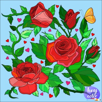 Solve PUZZLE - Red Roses jigsaw puzzle online with 600 pieces
