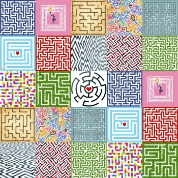 Solve Mazes jigsaw puzzle online with 529 pieces