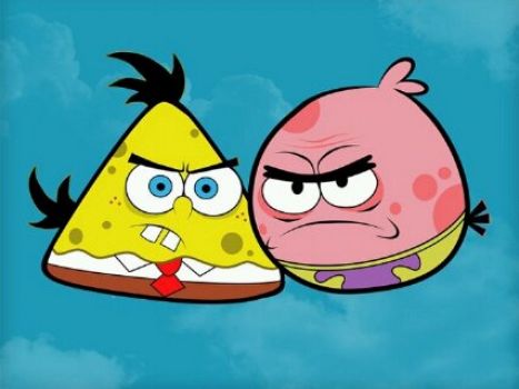 Solve Spongebob and Patrick jigsaw puzzle online with 48 pieces