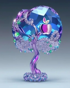 Solve A Beautiful Crystal Apple Tree jigsaw puzzle online with 12 pieces