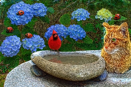 Solve Unlikely Friends: The Ladybug Storm. jigsaw puzzle online with 70 ...