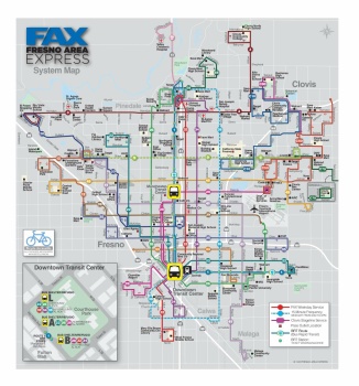 Solve Fresno Area Express System Map jigsaw puzzle online with 600 pieces