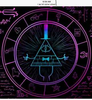 Solve Bill cipher wheel jigsaw puzzle online with 72 pieces