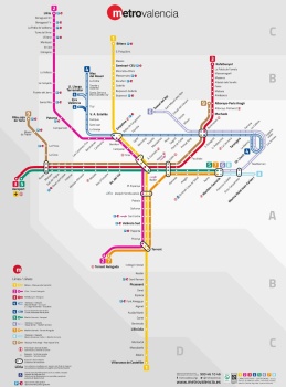Solve Valencia metro map jigsaw puzzle online with 408 pieces