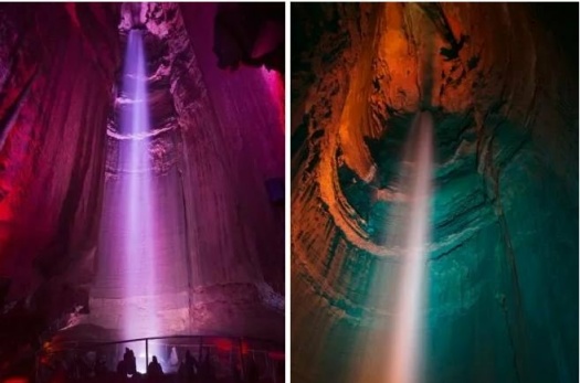 Solve Ruby Falls, Tennessee, USA 145 ft cavern jigsaw puzzle online with 35 pieces