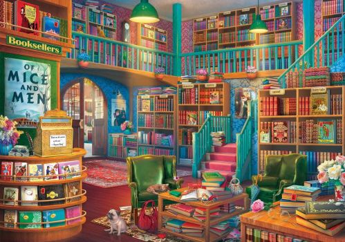 Solve The Corner Book Store jigsaw puzzle online with 140 pieces