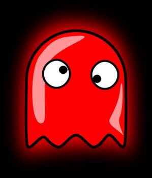 Solve red pac man ghost jigsaw puzzle online with 9 pieces