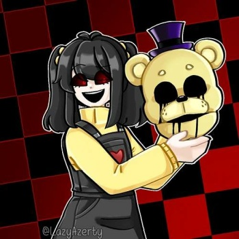 Solve FNAF - Cassidy with her Golden Freddy Mask jigsaw puzzle online with 9 pieces