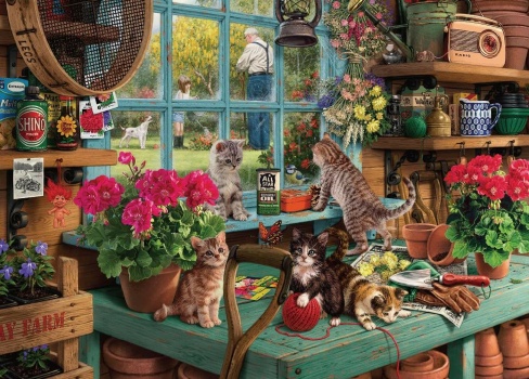 Solve Steve Read - Grandpa's Potting Shed jigsaw puzzle online with 352 ...