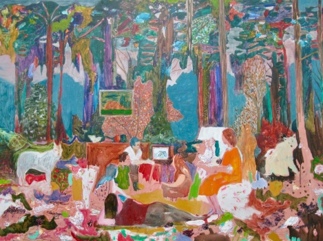 Solve Eleanor Moreton, The Family Wood, 2018, oil on canvas jigsaw ...