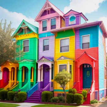 Jigsaw Puzzle | 600 pieces | Colorful Houses | Jigidi