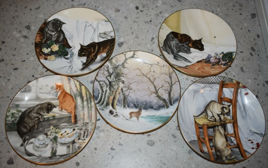 Solve A full set of 4 Cats Cause Chaos side plates by Coalport,+The ...