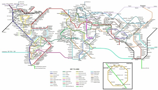 Solve Transit Map of the World jigsaw puzzle online with 594 pieces
