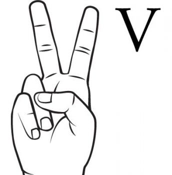 Solve teckensprak-bokstaven - v jigsaw puzzle online with 36 pieces