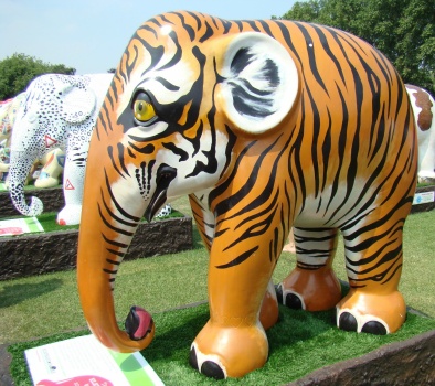 Solve Elephants in London 2010 - Tigerphant by Dominique Salm jigsaw ...
