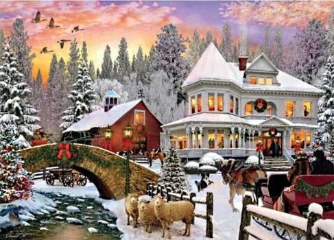 Solve Ceaco Country Christmas jigsaw puzzle jigsaw puzzle online with ...