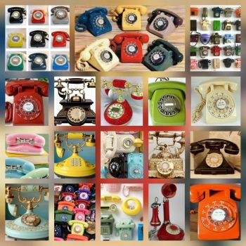 Solve Vintage Telephones (560) jigsaw puzzle online with 81 pieces