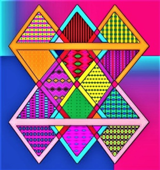 Solve Geometric Pattern jigsaw puzzle online with 64 pieces