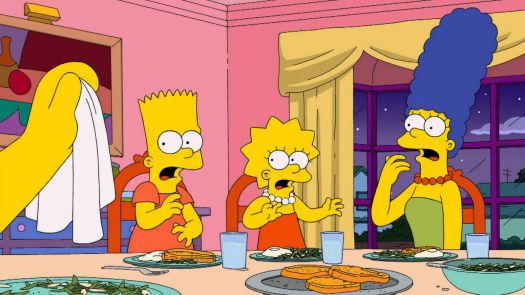 Solve Simpson dinner jigsaw puzzle online with 252 pieces