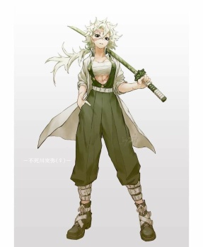 Solve sanemi genderbend jigsaw puzzle online with 56 pieces