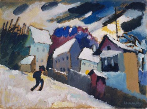 Solve Wassily Kandinsky—Winter Landscape, 1910 jigsaw puzzle online ...