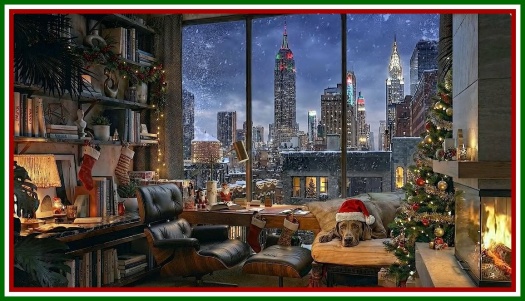 Solve NYC Christmas Study Room, cozy fireplace, relaxation & gorgeous ...