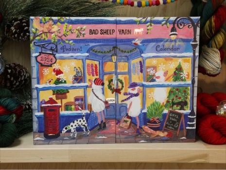 Solve Bad Sheep Yarn Advent Calendar jigsaw puzzle online with 88 pieces