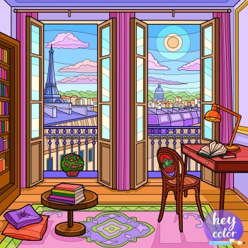 Solve Study with a View jigsaw puzzle online with 256 pieces