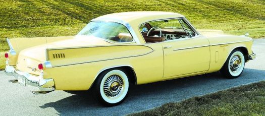 Solve 1956 Studebaker Golden Hawk 352 Packard dual quad engine yellow ...