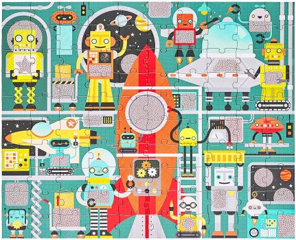 Solve Space robot factory puzzle jigsaw puzzle online with 99 pieces