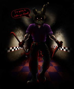 Solve FNAF- Slasher Springtrap jigsaw puzzle online with 80 pieces