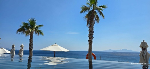 Solve Seaside Infinity Pool, Greece jigsaw puzzle online with 32 pieces
