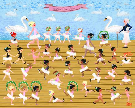 Solve Miss Prim's dancing school jigsaw puzzle online with 143 pieces
