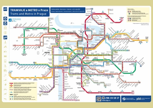 Solve Prague Tram and Metro Map jigsaw puzzle online with 176 pieces