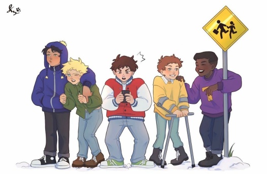 Solve South Park Craig’s gang jigsaw puzzle online with 104 pieces