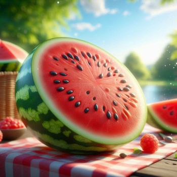 Solve Watermelon jigsaw puzzle online with 49 pieces