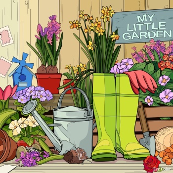 Solve My Little Garden jigsaw puzzle online with 225 pieces