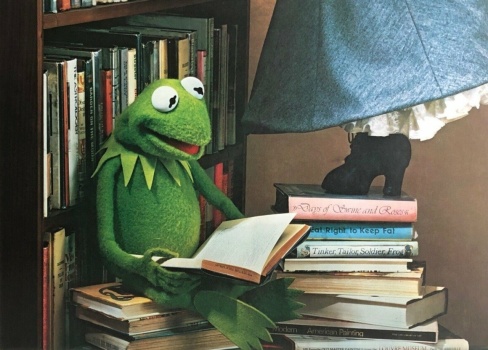 Solve reading kermit jigsaw puzzle online with 96 pieces