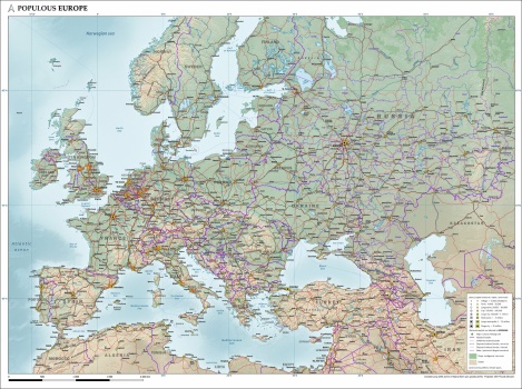 Solve Map of Europe (physical, political, population) with legend ...