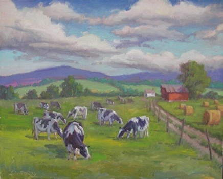 Solve Red Barn and Hay Bales by Mike Battenberg jigsaw puzzle online ...