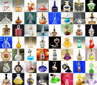 Solve VINTAGE PERFUME BOTTLES jigsaw puzzle online with 143 pieces