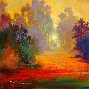 Solve Colourful Landscape ~ Simon Bull (British born, 1958...active ...