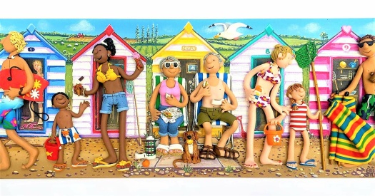 Solve Beach Hut Enjoyment jigsaw puzzle online with 350 pieces