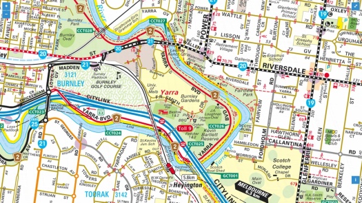 Solve Street Map of Toorak and Burnley, Melbourne jigsaw puzzle online ...