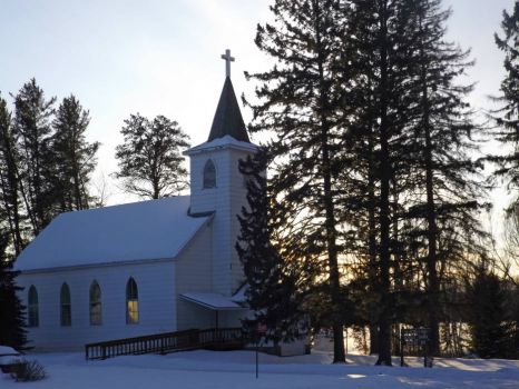Solve Country church, Moquah, WI jigsaw puzzle online with 20 pieces